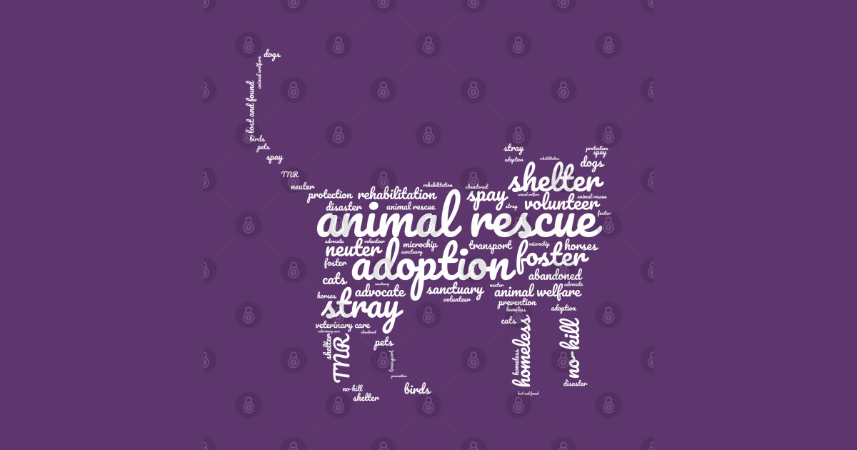 Animal Rescue Word-cloud - Animal Rescue - T-Shirt | TeePublic
