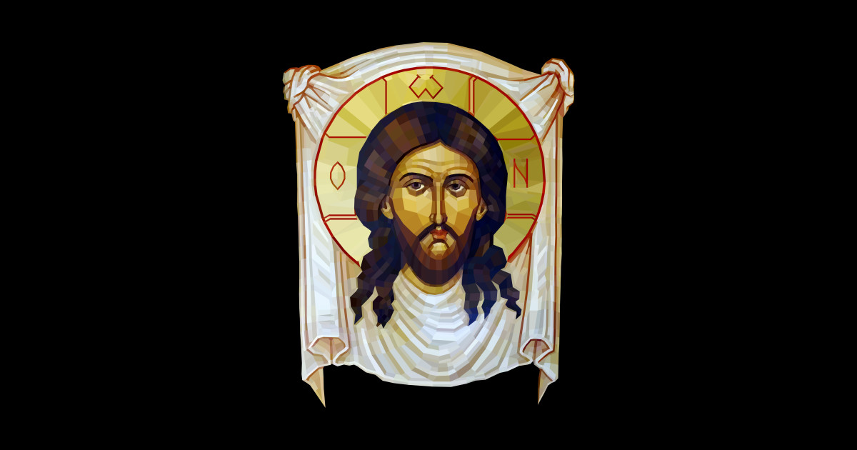 Jesus Christ Shroud Icon - Jesus Christ - Sticker | TeePublic