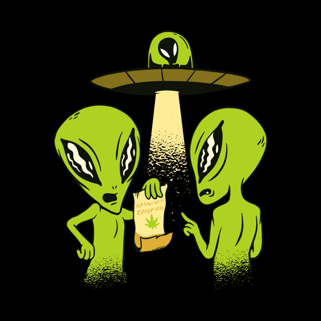 Aliens Searching For Weed Funny 420 Cannabis - 420 Weed - Tapestry ...