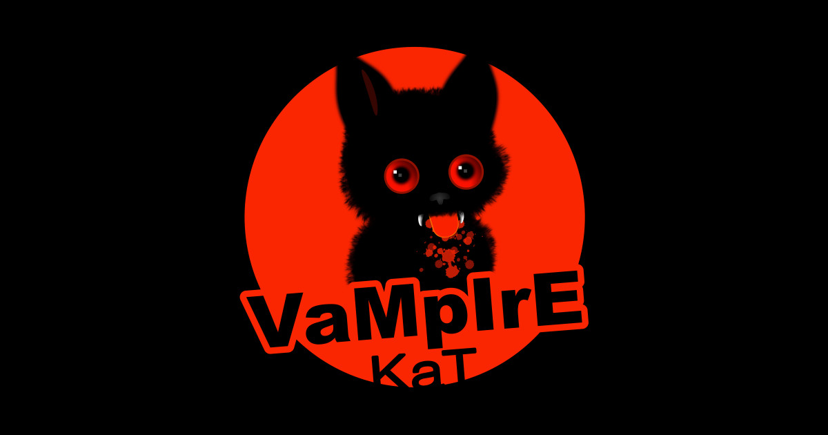 Vampire Kat. - Cat - Sticker | TeePublic