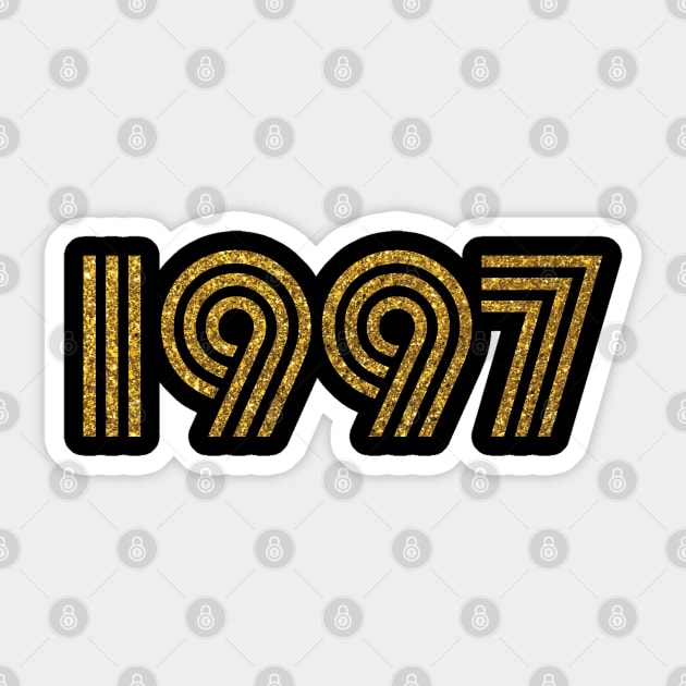 1997 Birth Year Glitter Effect - 1997 Birthday Gift - Sticker | TeePublic