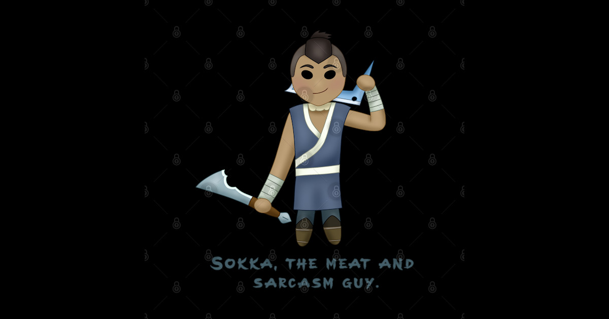 Sokka Chibi Quote - Avatar The Last Airbender - Sticker | TeePublic
