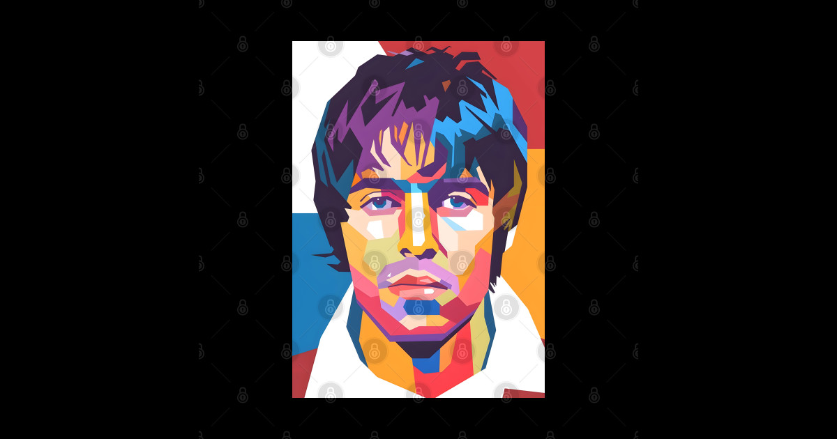 Liam Gallagher Wpap Style - Liam Gallagher - Sticker | TeePublic