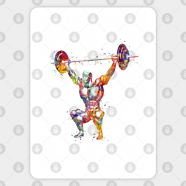 Weightlifter Muscles Colorful Watercolor - Anatomy - Sticker | TeePublic