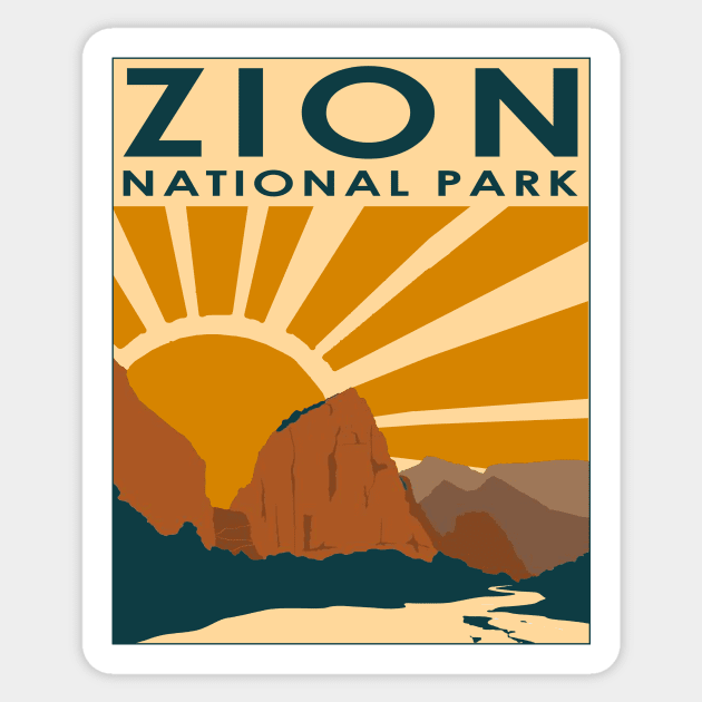 Zion National Park - Zion - Sticker | TeePublic