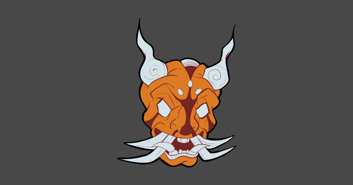 Orange Oni - Oni - T-Shirt | TeePublic