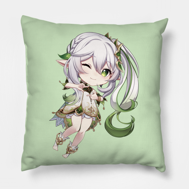 Nahida Kusanali Chibi Dendro Archon Genshin Impact - Nahida - Pillow ...