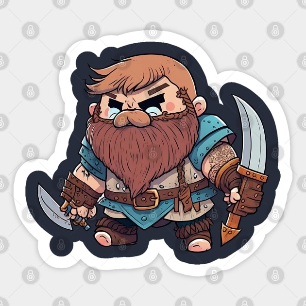 dnd dwarf warrior1 - Dnd Character - Sticker | TeePublic