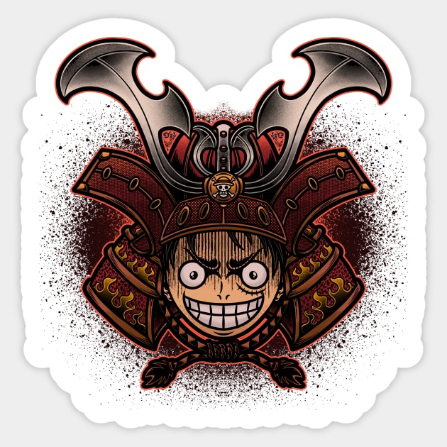 Luffy Samurai Design - Onepiece - Sticker | TeePublic