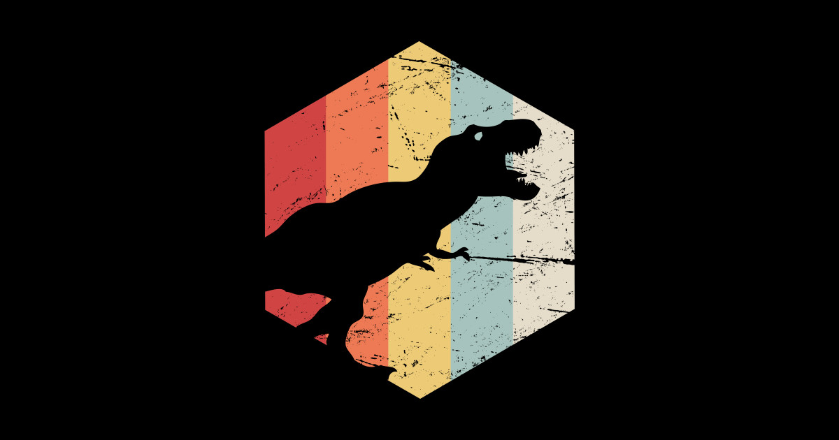 Retro 70s T-Rex - T Rex - Sticker | TeePublic