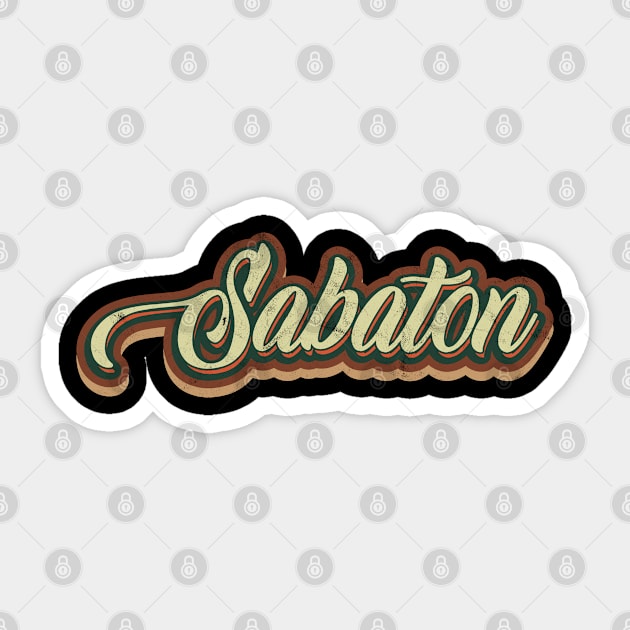 Vintage Text - Sabaton - Sabaton - Sticker | TeePublic