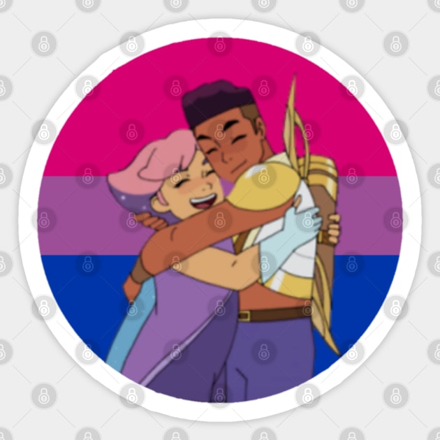 Glimbow She-Ra Bisexual Flag SPOP - Shera - Sticker | TeePublic