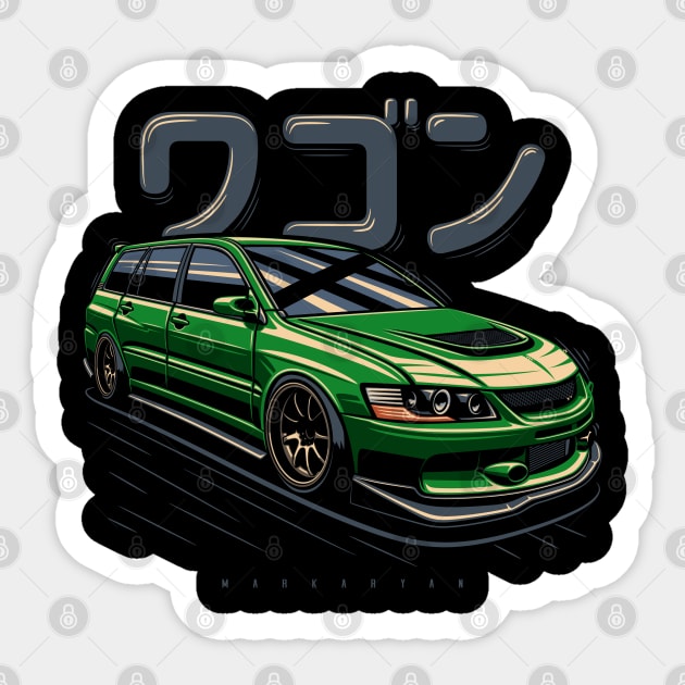EVO 9 Wagon - Mitsubishi - Sticker | TeePublic