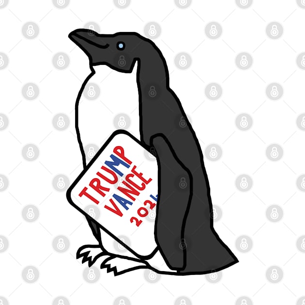 Cute Penguin and Trump Vance 2024 Sign - Trump Vance - T-Shirt | TeePublic