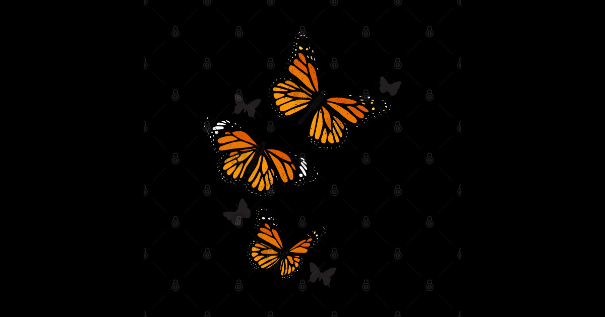 Vintage Orange Monarch Butterflies - Butterfly - Sticker | TeePublic