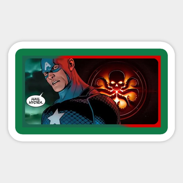 The Captain Flipped the Script - Hail Hydra - Sticker | TeePublic