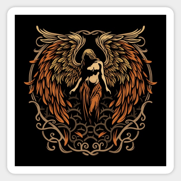 The Fallen Angel - Angel - Sticker | TeePublic