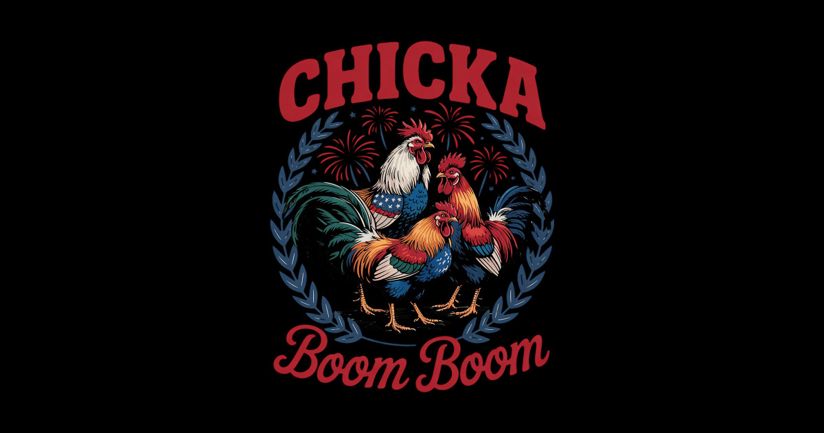Chicka Boom Boom Patriotic Chicken 4th of July USA - Chicka Boom Boom ...