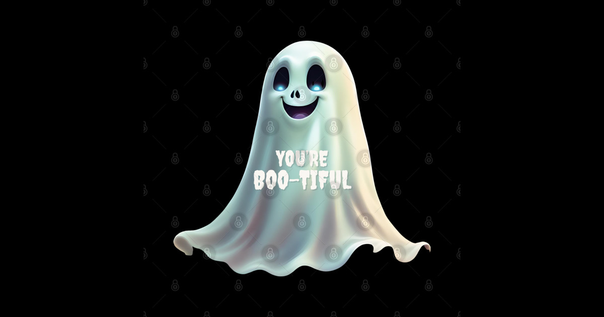 Ghost - ffriendly reminder - Friendly Ghost - Sticker | TeePublic
