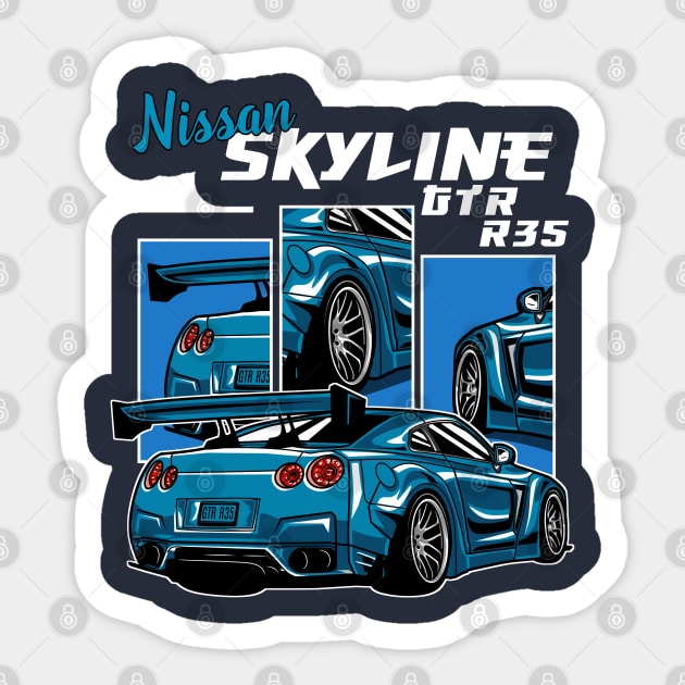 NISSAN GTR R35 - Nissan Gtr - Sticker | TeePublic