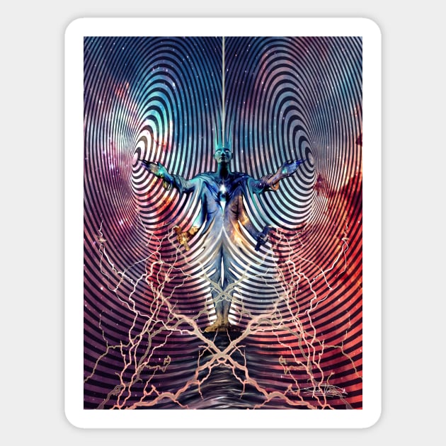 Electromagnetic Spectrum - Visionary Art - Sticker | TeePublic