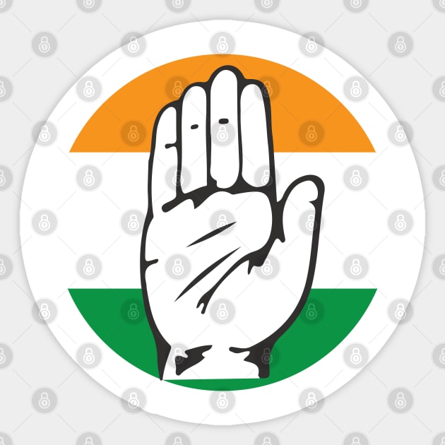 Congress Party of India Hand Symbol - India - Sticker | TeePublic