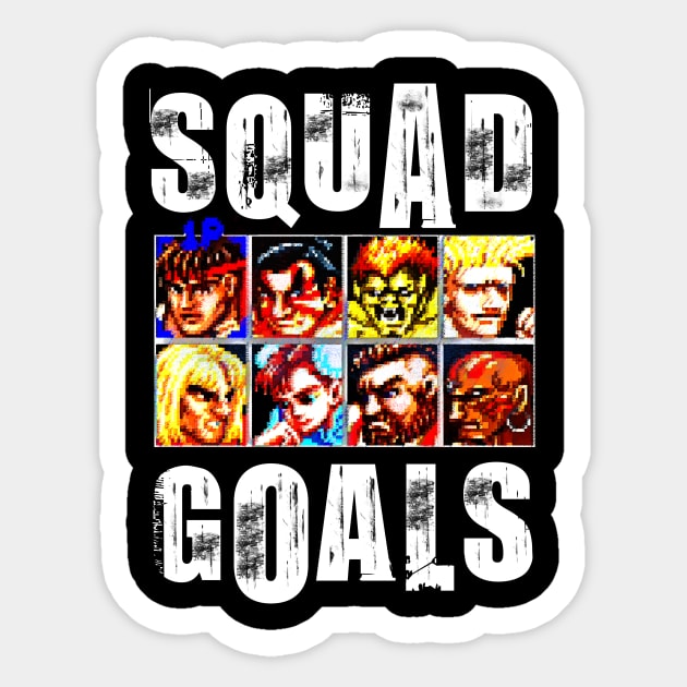 Squad Fighter Goals - Street Fighter - Sticker | TeePublic