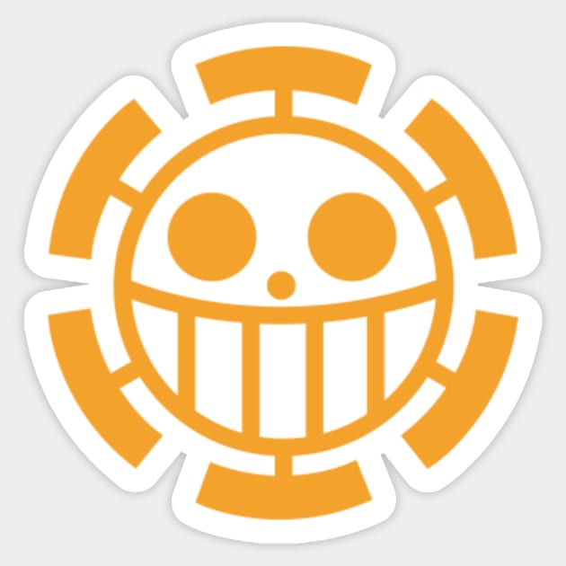 Trafalgar Law post-time-skip logo - Trafalgar Law - Sticker | TeePublic