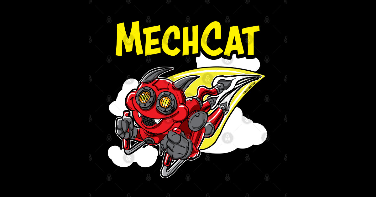 Mech Cat - Mechanical Cat - T-Shirt | TeePublic