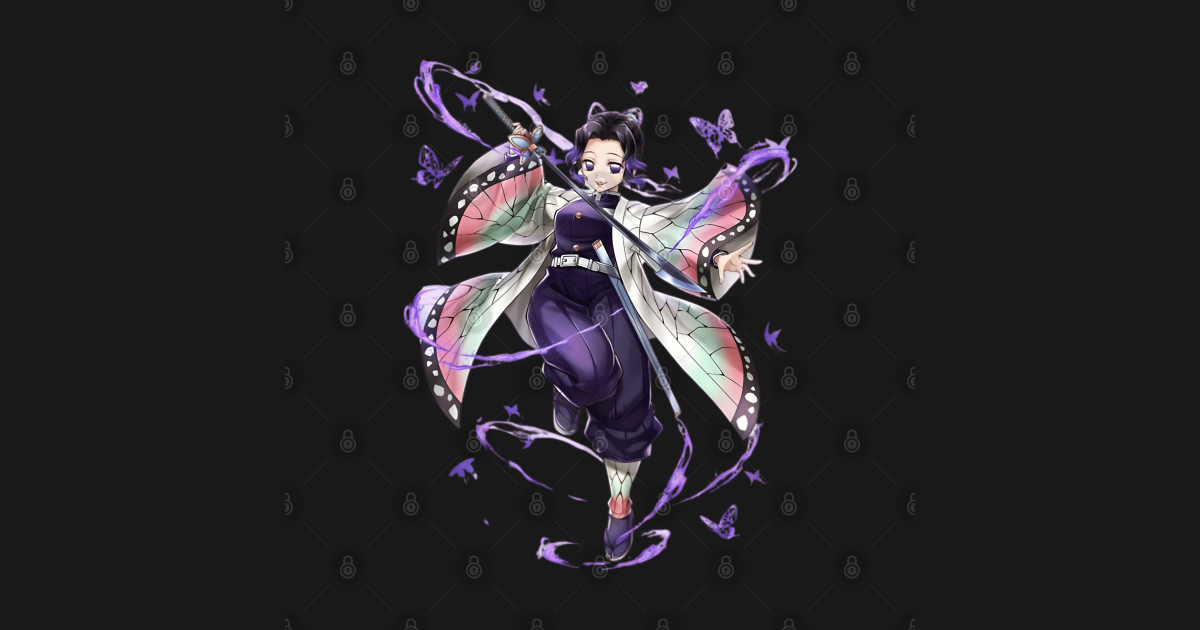 Shinobu Kimetsu No Yaiba - Anime Custom Fan - T-Shirt | TeePublic