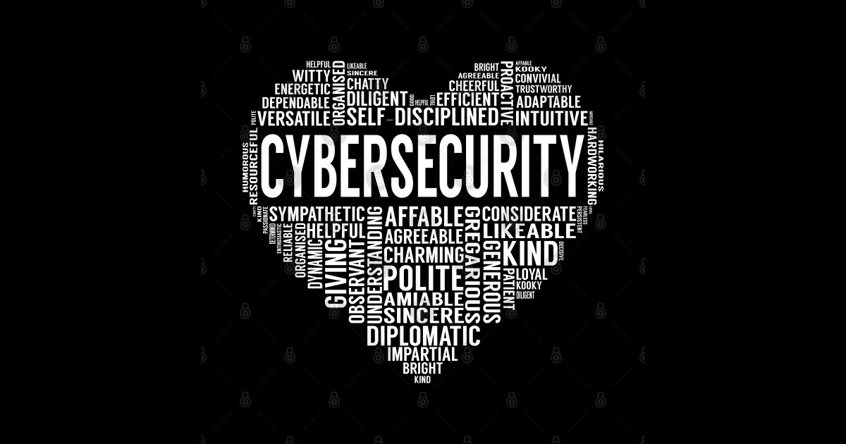 Cybersecurity Heart - Cybersecurity - Sticker | TeePublic
