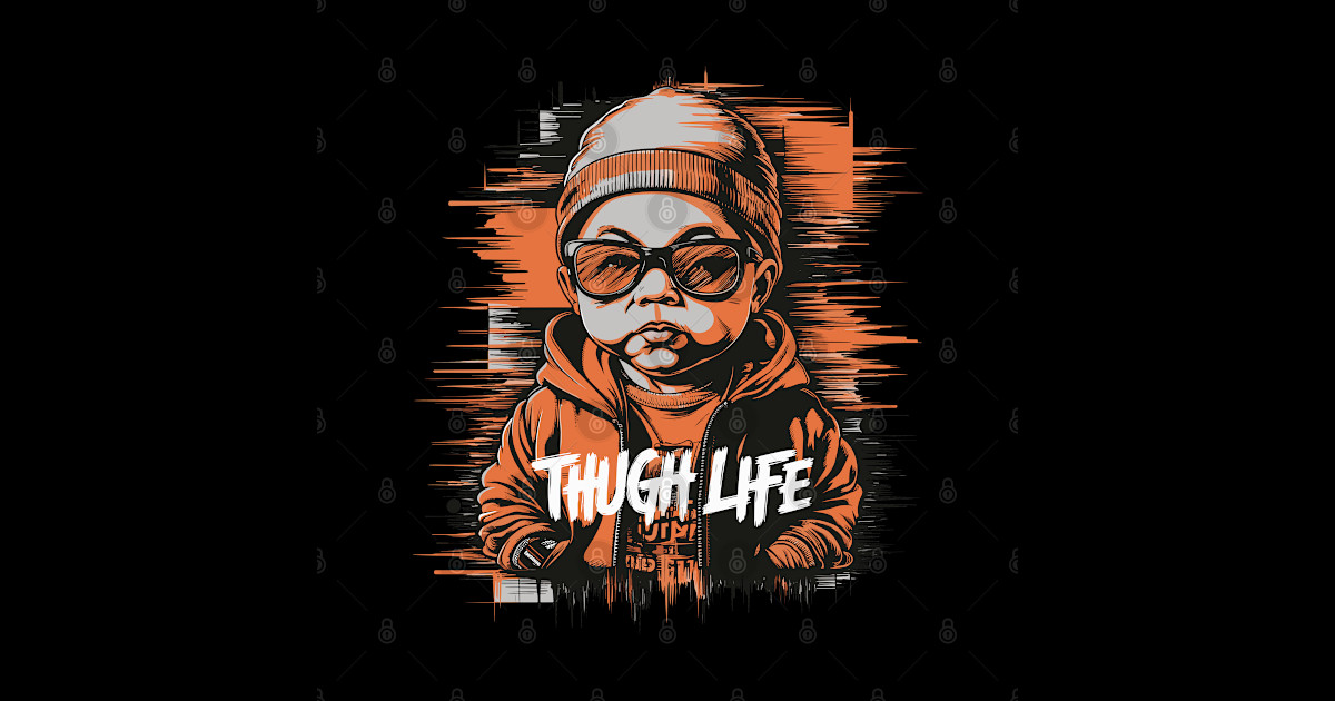Thug Life Masterpiece Featuring Baby - Thug Life - Sticker | TeePublic