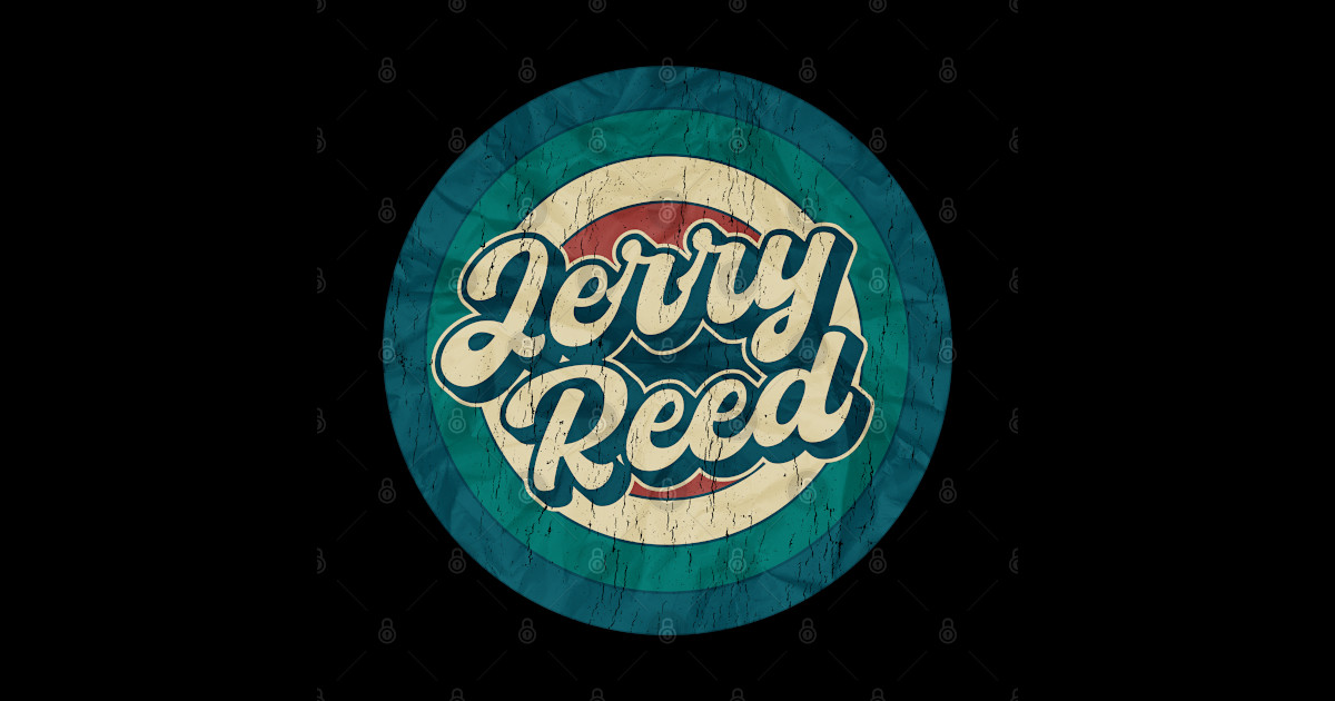 jerry reed - vintage circle - Jerry Reed - Sticker | TeePublic