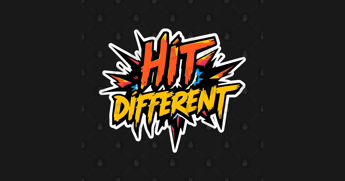 Hit Different Popular Words - Words - T-Shirt | TeePublic
