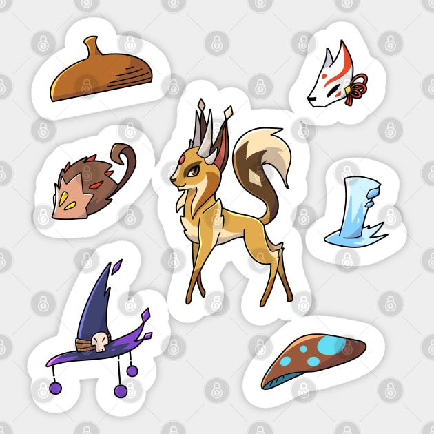 Fer.al Senri with Pants and hats - Fer Al - Sticker | TeePublic