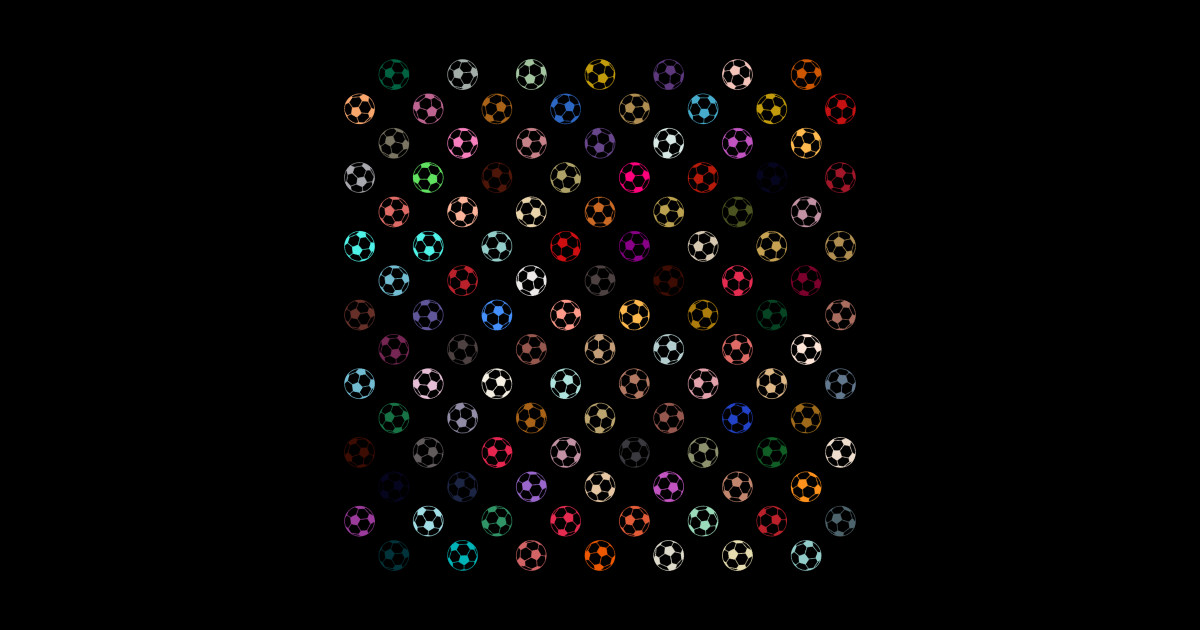 Abstract Multi Color Football Soccer Ball Pattern - Multicolor ...