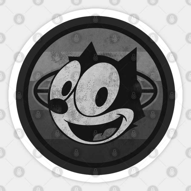 Vintage Cartoon Cat BW - Vintage Cartoons - Sticker | TeePublic