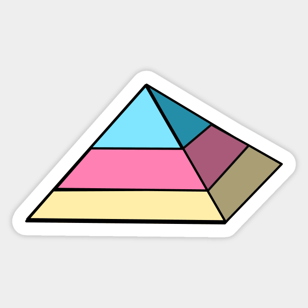 Primary Pyramid - Geometrical Designs - Sticker | TeePublic