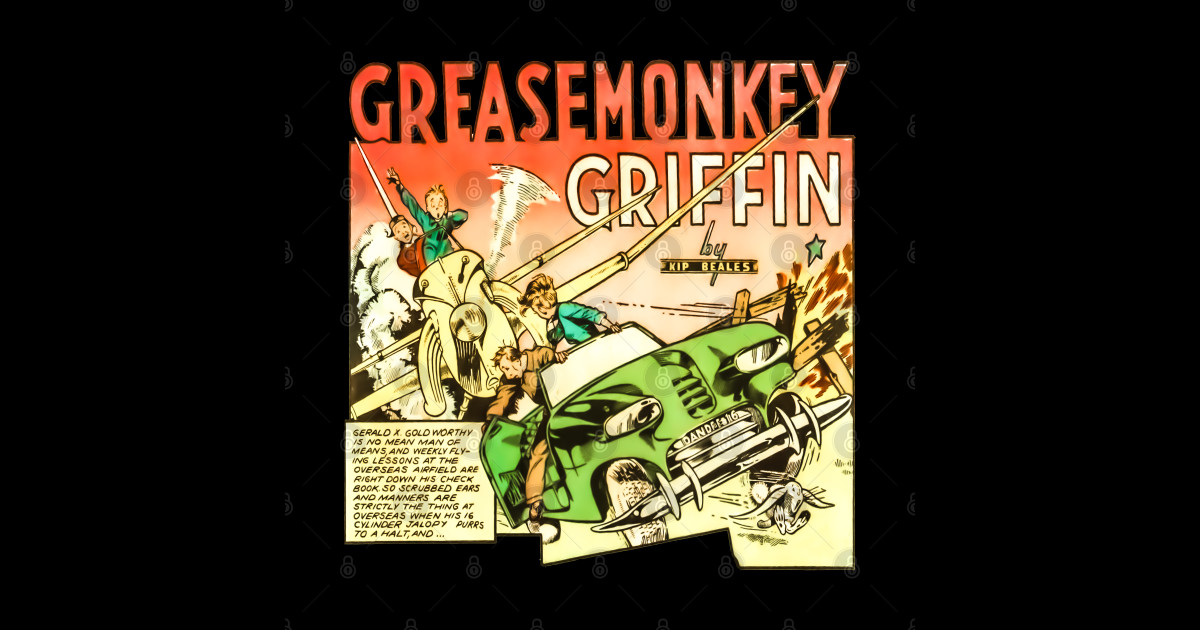 Grease Monkey Griffin Plane Airplane Automobile Green Beautiful Woman ...