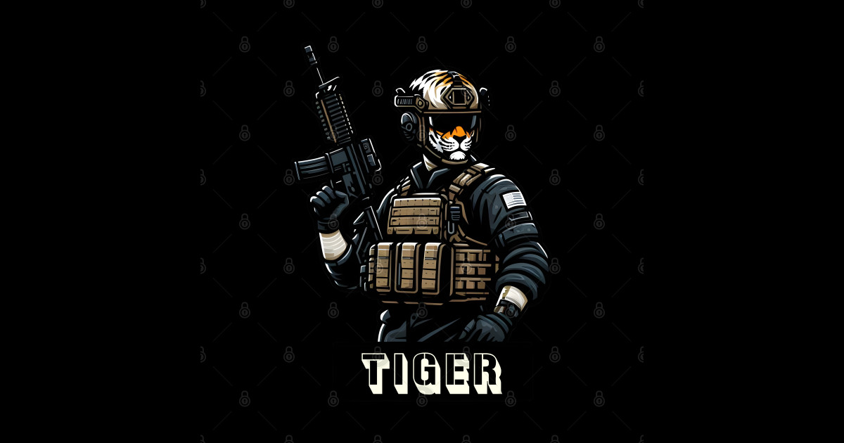 Tactical Tiger - Tiger - Sticker | TeePublic