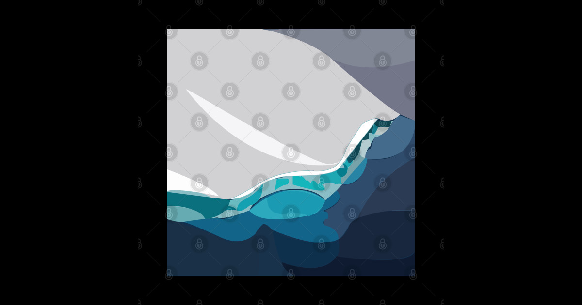 Iceberg Ocean Landscape - Iceberg - Sticker | TeePublic