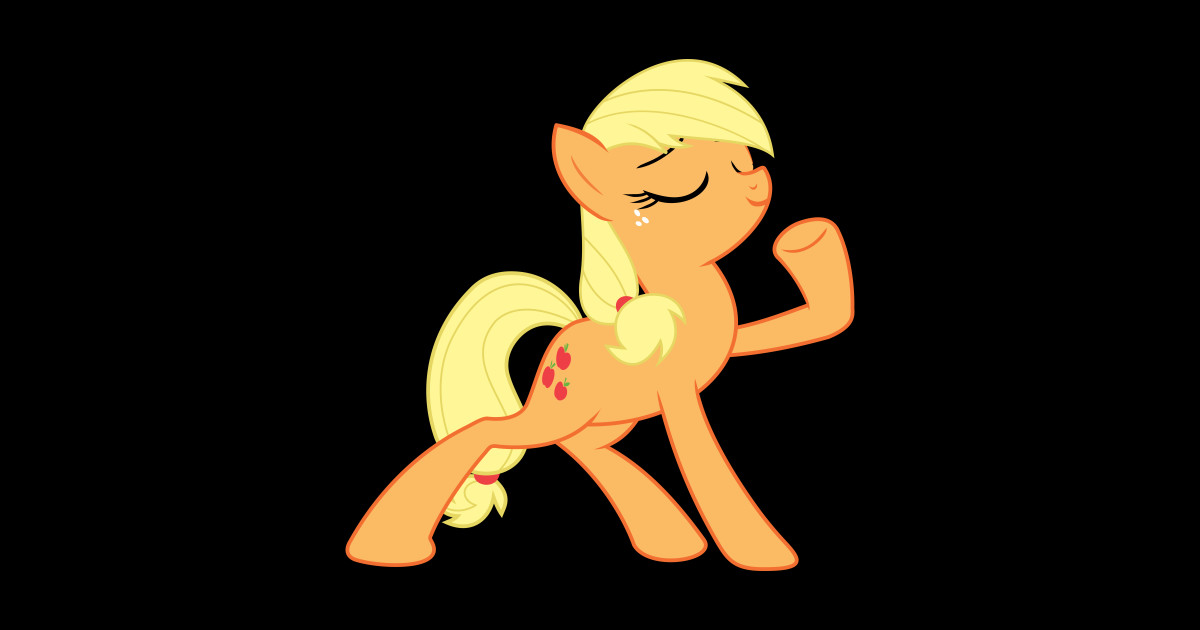 Applejack Strikes A Pose - Applejack - Sticker | TeePublic
