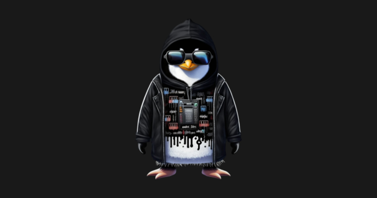 Cyber hacker penguin against the system - Penguin - T-Shirt | TeePublic