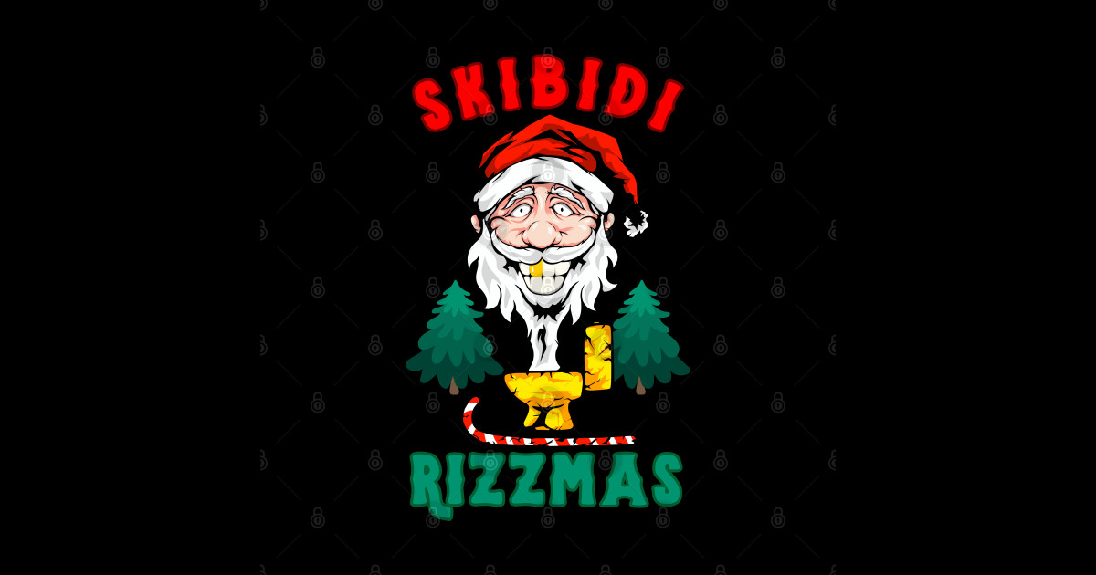 Skibidi Rizzmas Original Design - Skibidi Rizzmas - Sticker | TeePublic