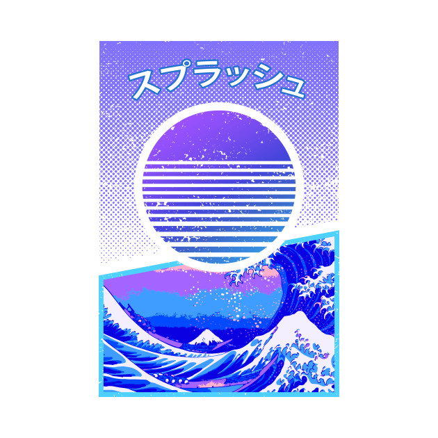 Japanese Vaporwave Splash - Japanese - T-Shirt | TeePublic