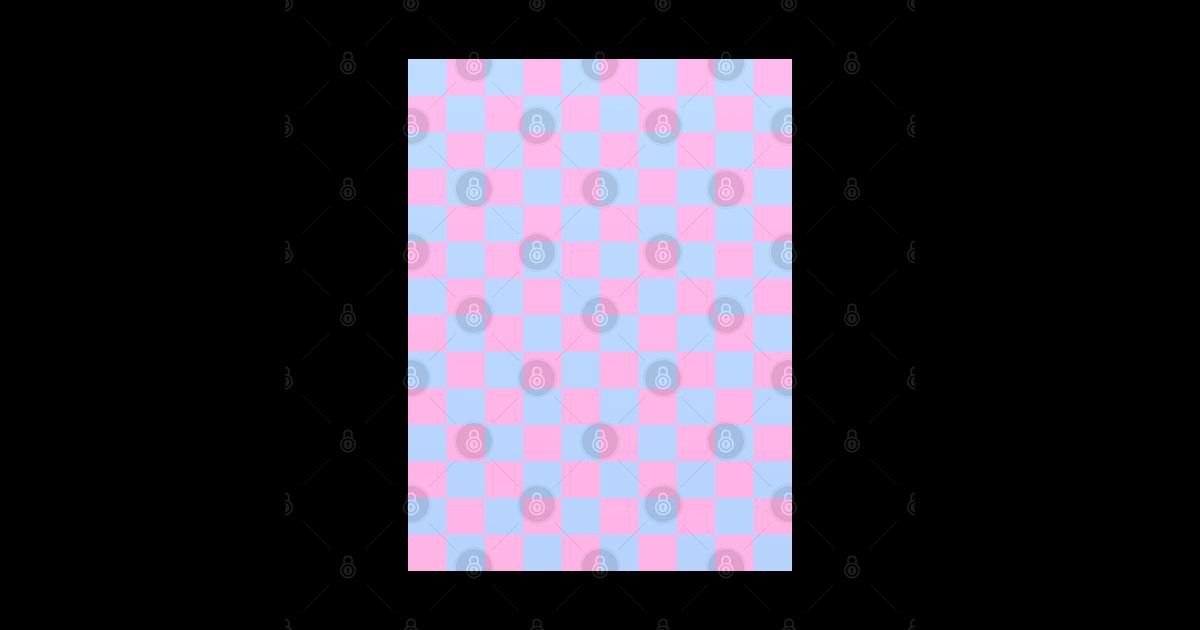 Blue and Pink Checkered Pattern - Checkerboard - Sticker | TeePublic