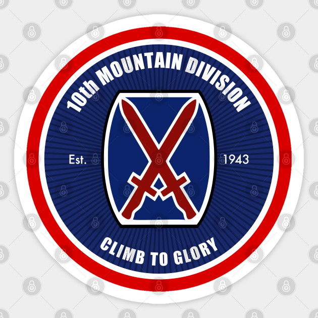 10th Mountain Division Patch - Us Army 10th Mountain Division - Sticker ...