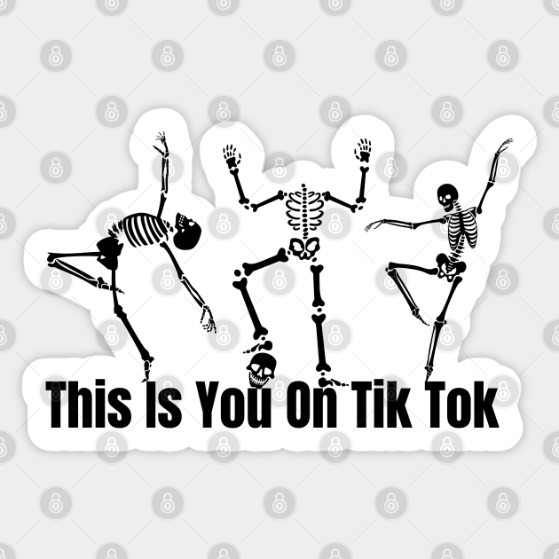 Skeleton Tik Tok Dance 2 - Skeleton - Sticker | TeePublic
