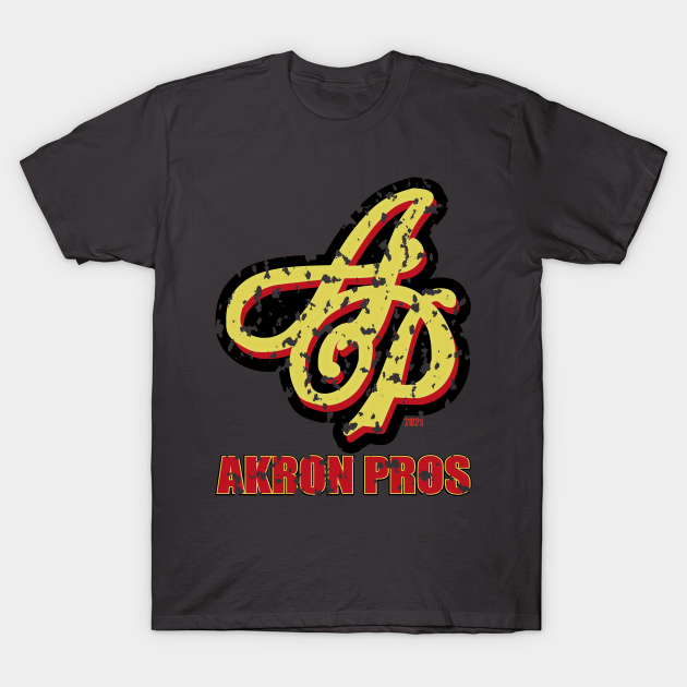 Vintage Akron Pros (Red & Gold) - Akron Pros - T-Shirt | TeePublic
