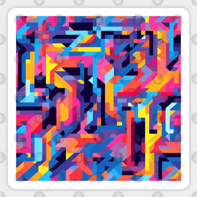 Pixel Art Repeating Pattern - Pixel Art Repeating Pattern - Sticker ...